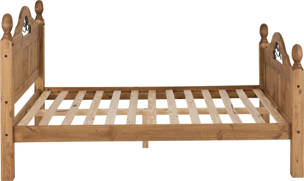 Corona High End Scroll Double Pine Frame - Norfolk Beds